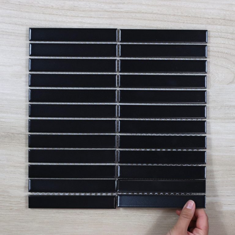 Kit Kat Black Gloss Mosaic – Ballarat Tiles