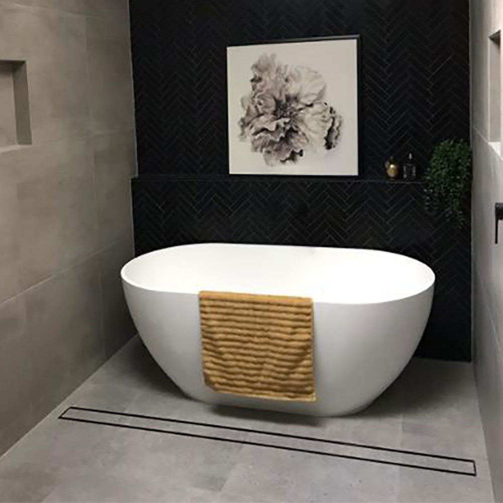 Lauxes Grate Slimline Tile Insert Black 21x100x3000mm (Sold by the 300 ...