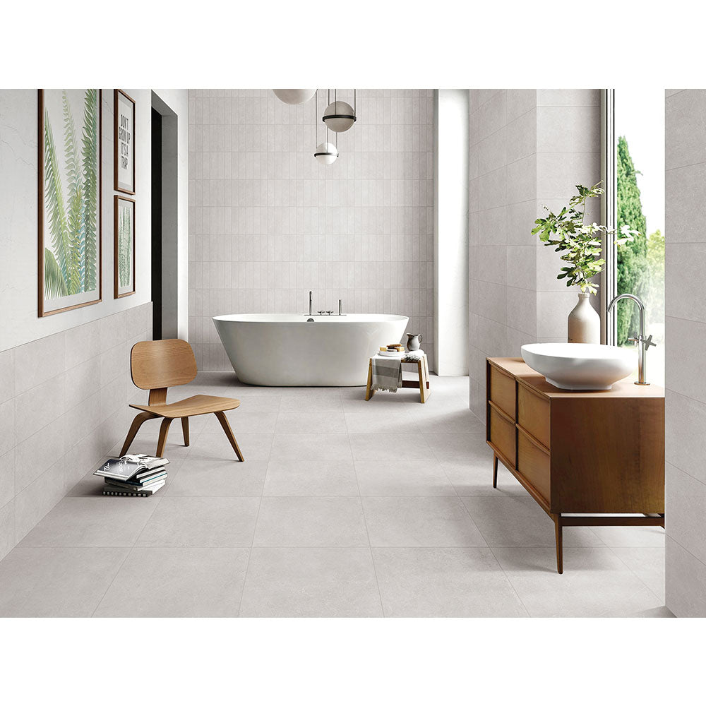 Crete Bianco White Indoor/Outdoor Tile 75x300 $79.95m2 (Sold by 0.81m2 ...